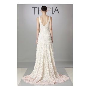 Theia | Dresses | Theia Emma Embroidered Petal Gown Cherry Blossom ...